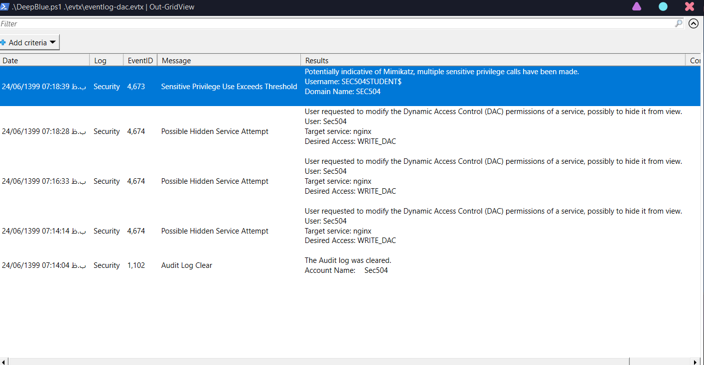 DeepBlueCli – PowerShell-Based Threat Hunting – SMEnode