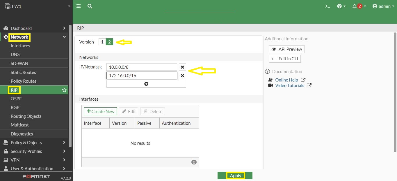 Fortigate and Routing Information Protocol (RIP) – SMEnode